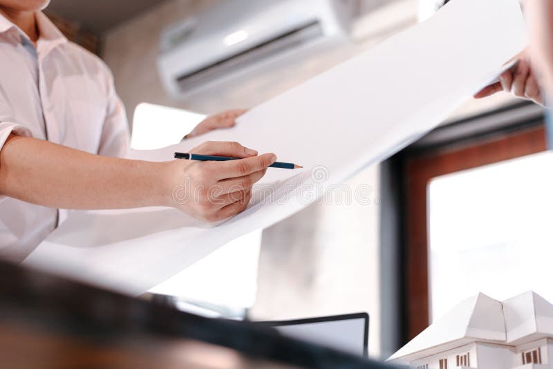 Industry Manager and Engineer, Businessman Reading and Checking ...