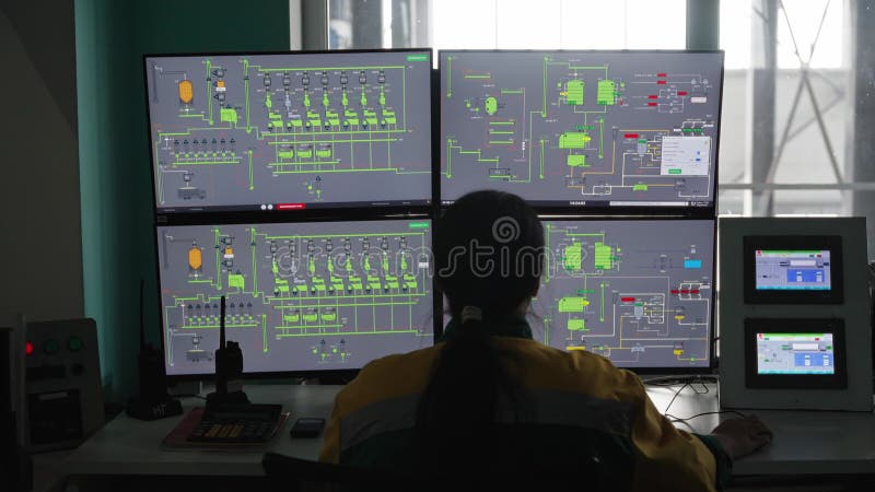 Industry 4.0 Modern Factory Stock Video - Video of monitor, software ...