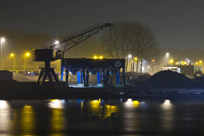 Industry at night stock photo. Image of burning, dutch - 7392336
