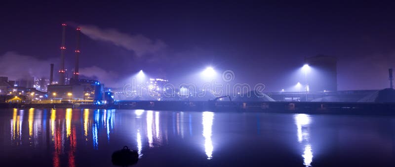 Industry at night stock photo. Image of burning, dutch - 7392336