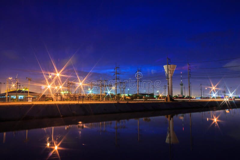 Industry Night stock photo. Image of manufacturing, metal - 56455404