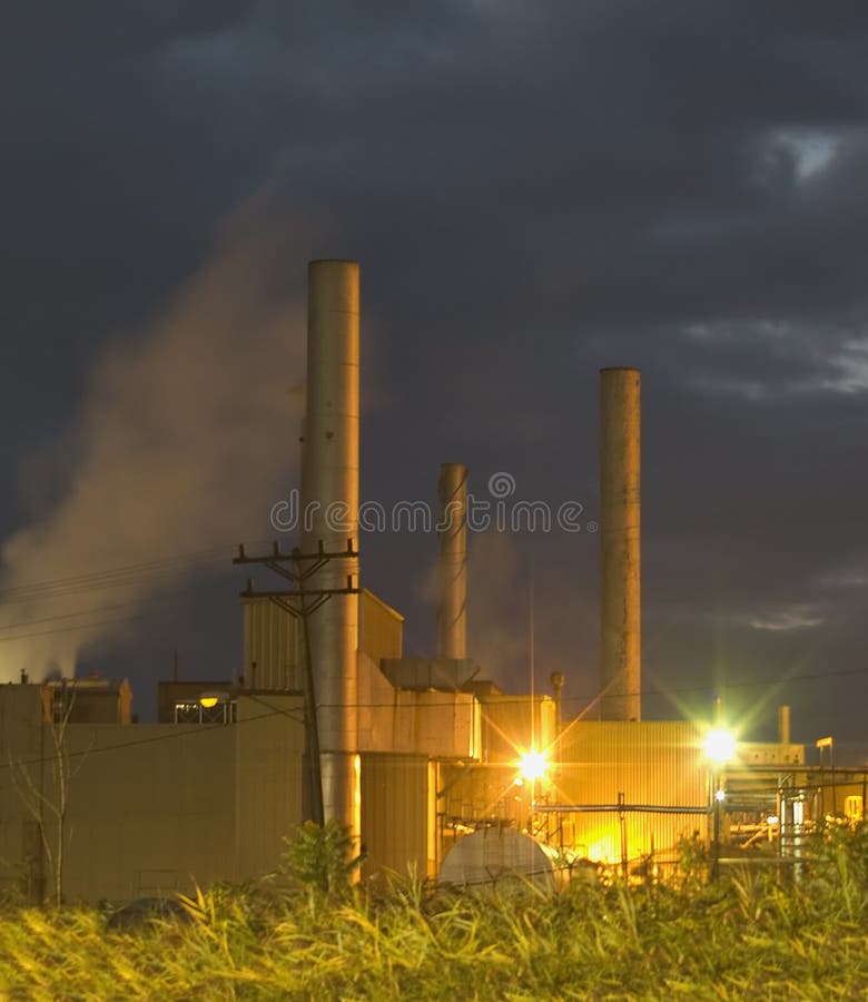 Industry Night Landscape at Twilight Time Stock Photo - Image of ...