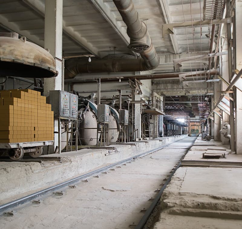 Industry. Photo of Old Dusty Workshop at Brickyard Stock Image - Image ...