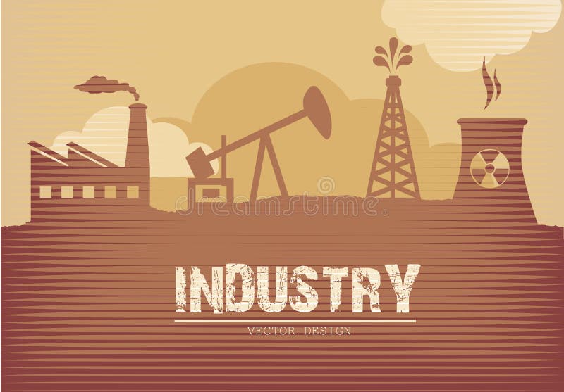 Oil industry poster stock vector. Illustration of extraction - 44407621