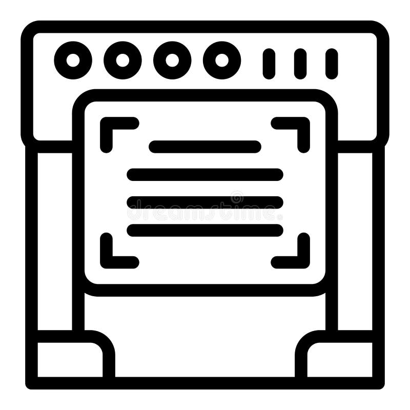 Industry Press Icon Outline Vector. Computer Data Stock Vector ...
