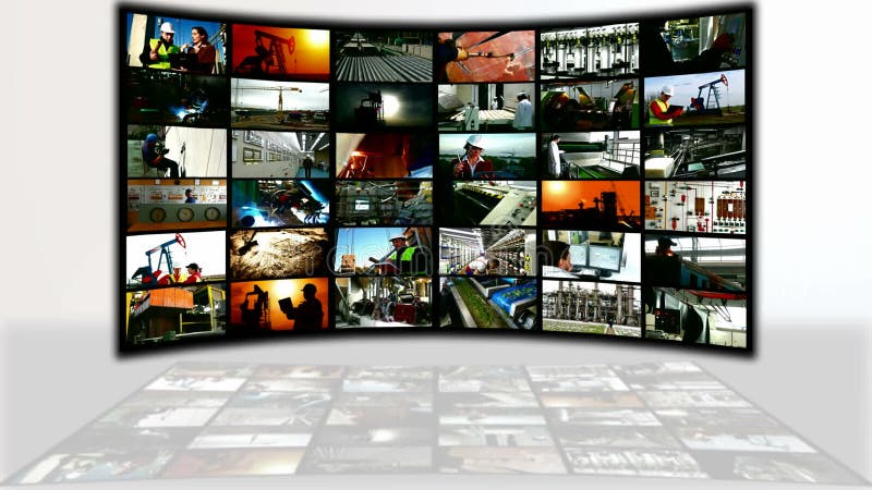 Industry and Production Occupations- Split Screen Stock Video - Video ...