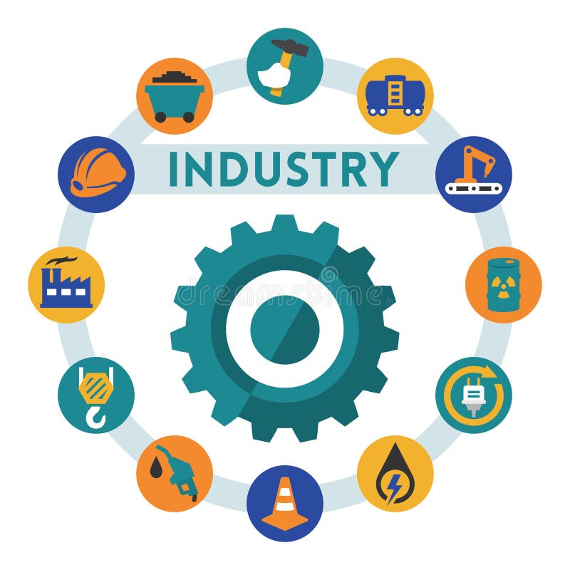 Oil Industry Related Line Icons Set Stock Vector - Illustration of ...