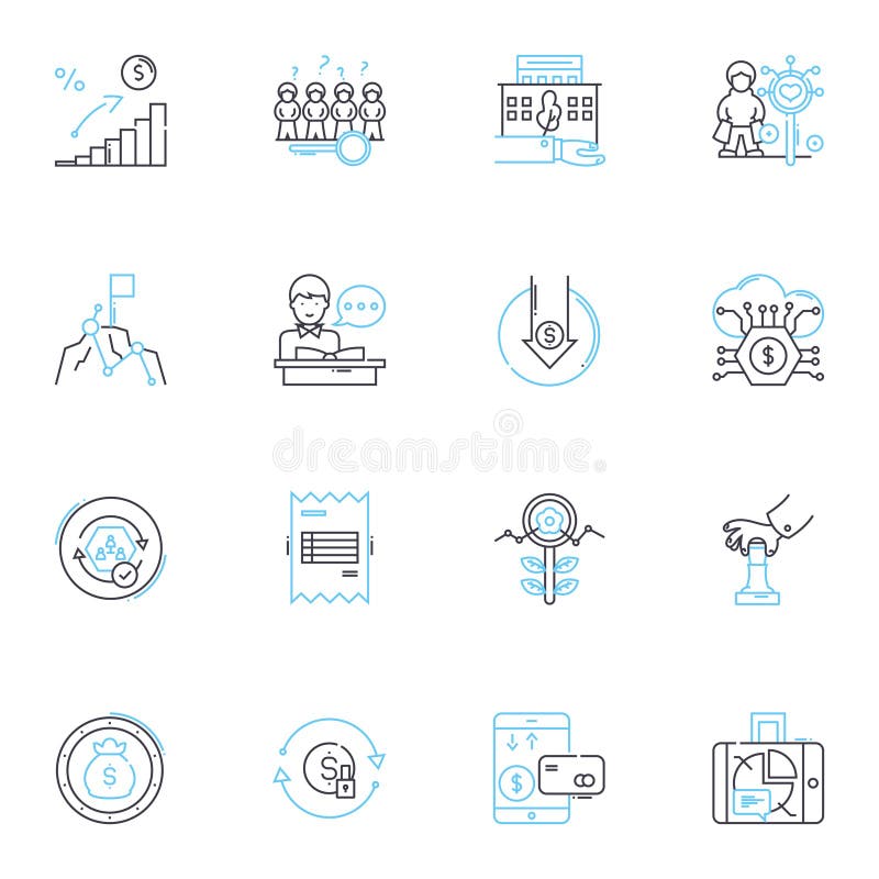 Industry Review Linear Icons Set. Analysis, Overview, Assessment ... Industry Review Linear Icons Set. Analysis, Overview, Assessment ...