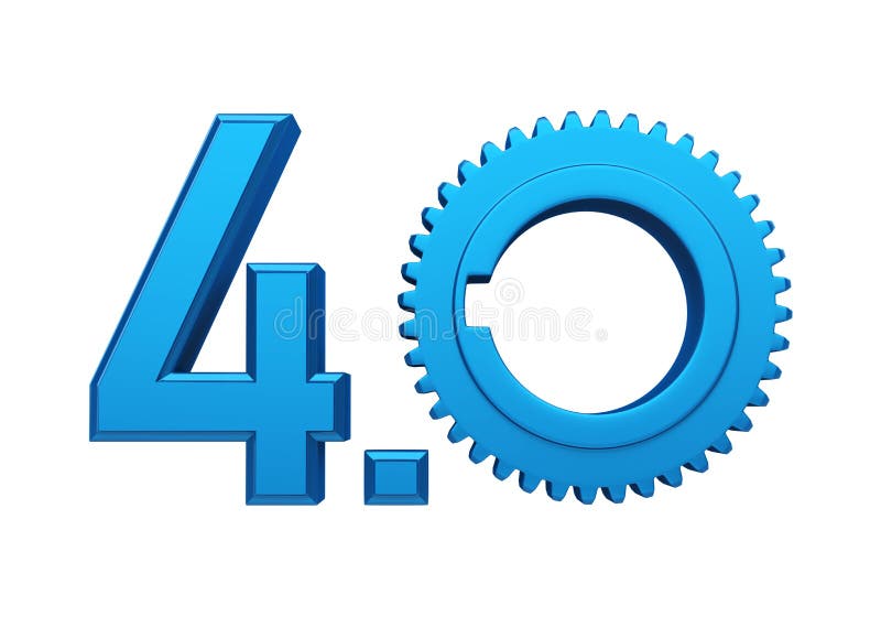 Industry 4.0 Sign Isolated stock illustration. Illustration of symbol ...