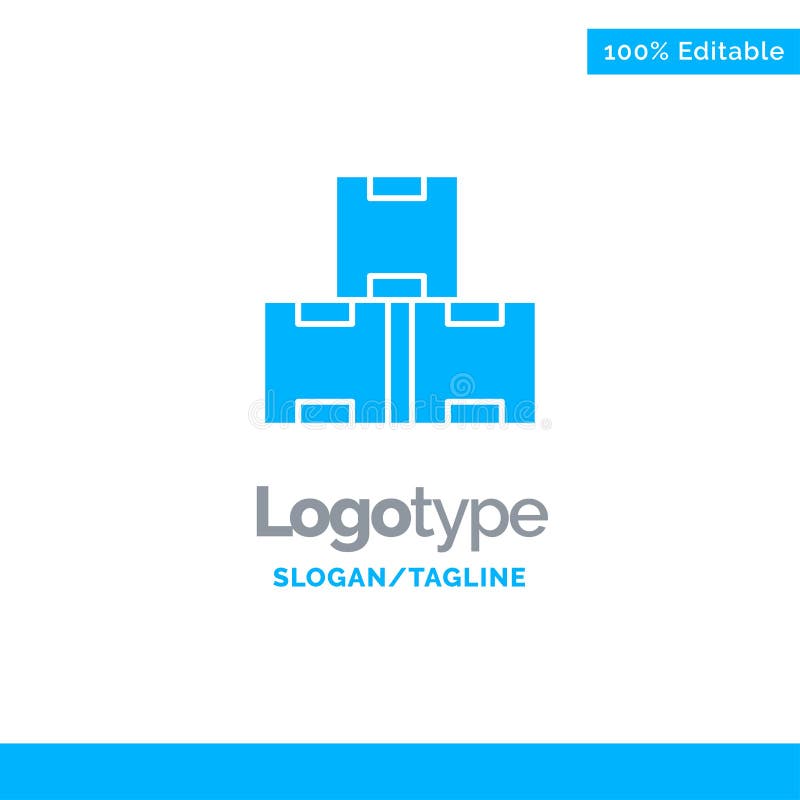 Industry, Industry Stock, Production, Stock Blue Solid Logo Template ...