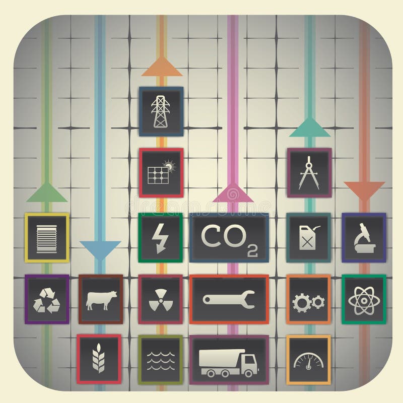 Gas and Oil Industry Symbols Stock Vector - Illustration of fire, icon ...