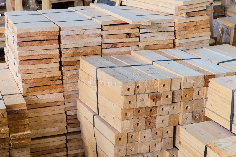 Industry Wood Processing Material in Warehouse Store Stock Image ...
