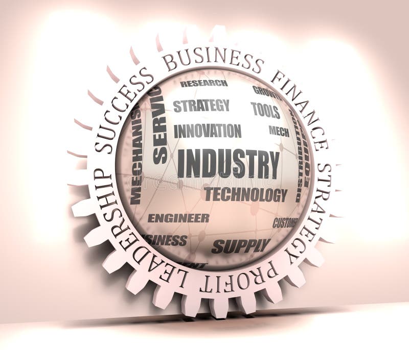 Industry Word Cloud Concept Stock Illustration - Illustration of ...
