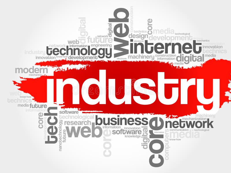Industry word cloud stock illustration. Illustration of business ...