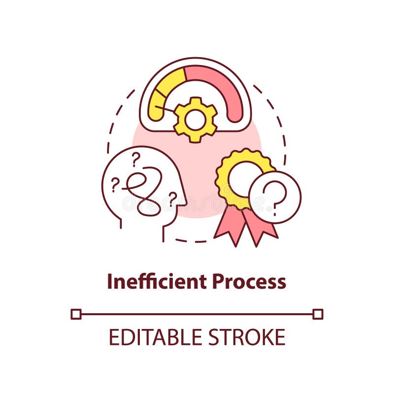 Inefficient Process Concept Icon Stock Vector - Illustration of ... Inefficient Process Concept Icon Stock Vector - Illustration of ...