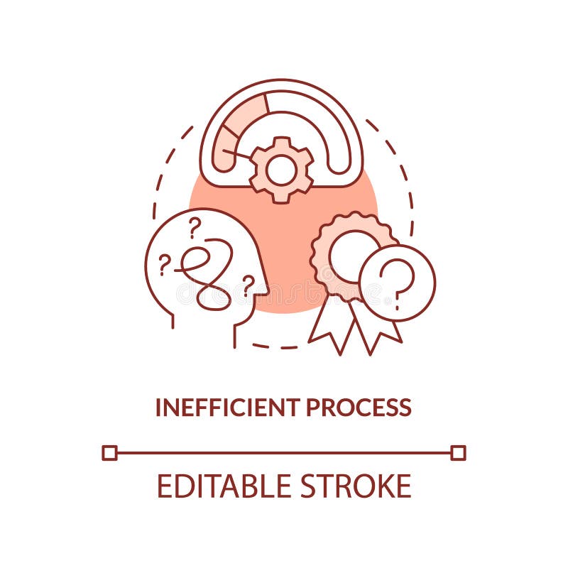 Inefficient Process Orange Concept Icon Stock Vector - Illustration of ...