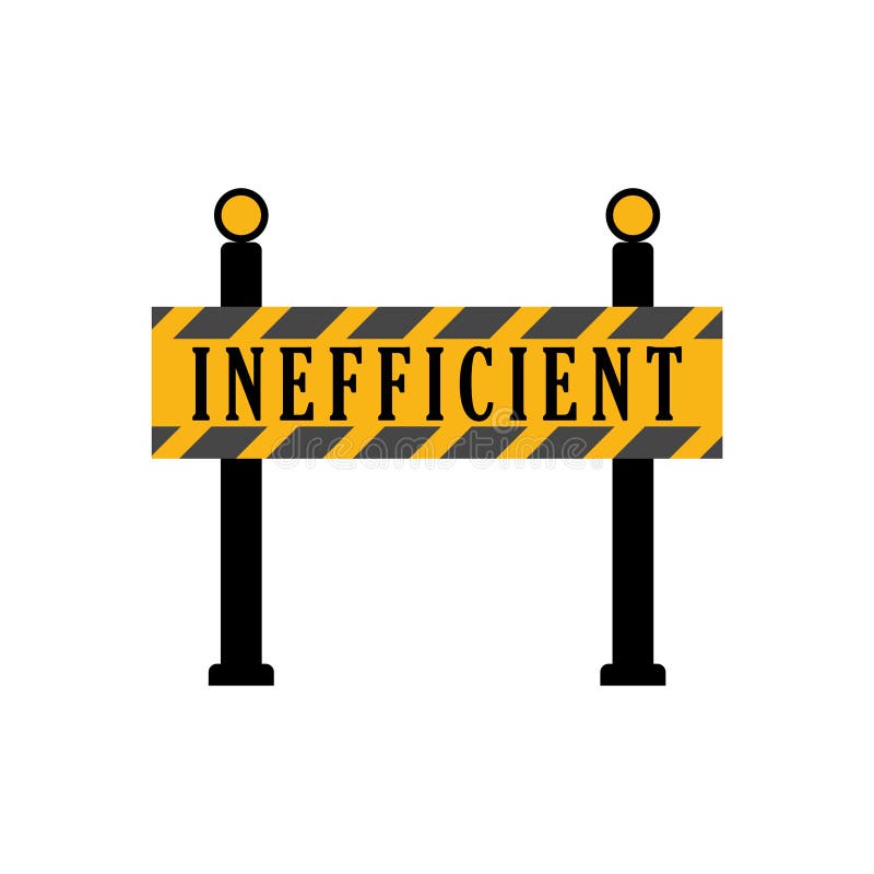 Inefficient Road Construction Sign Stock Vector - Illustration of ...