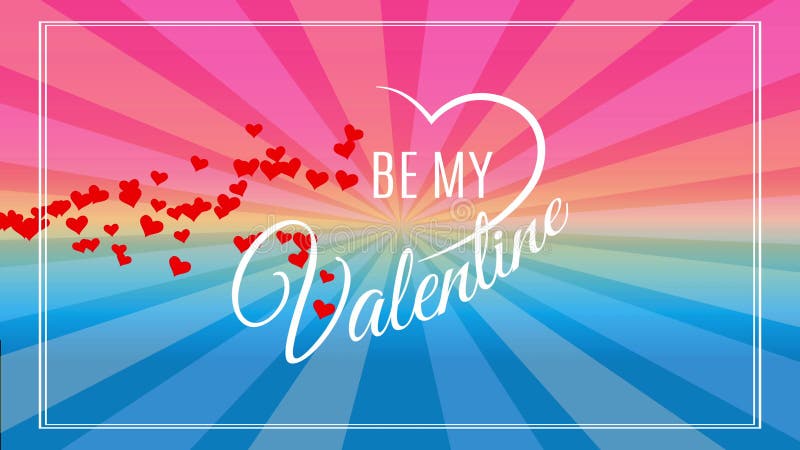 Be My Valentine Text Design with a California Style Stock Video - Video ...