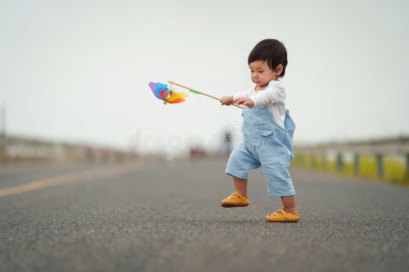Infant Baby Learning To Walking First Step on Pathway Stock Image - Image of nature, cute: 299003739