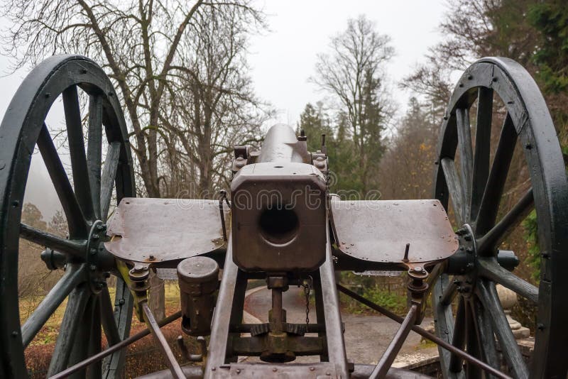 Infantry Cannon from Peles Castle Museum Gate Stock Image - Image of ...