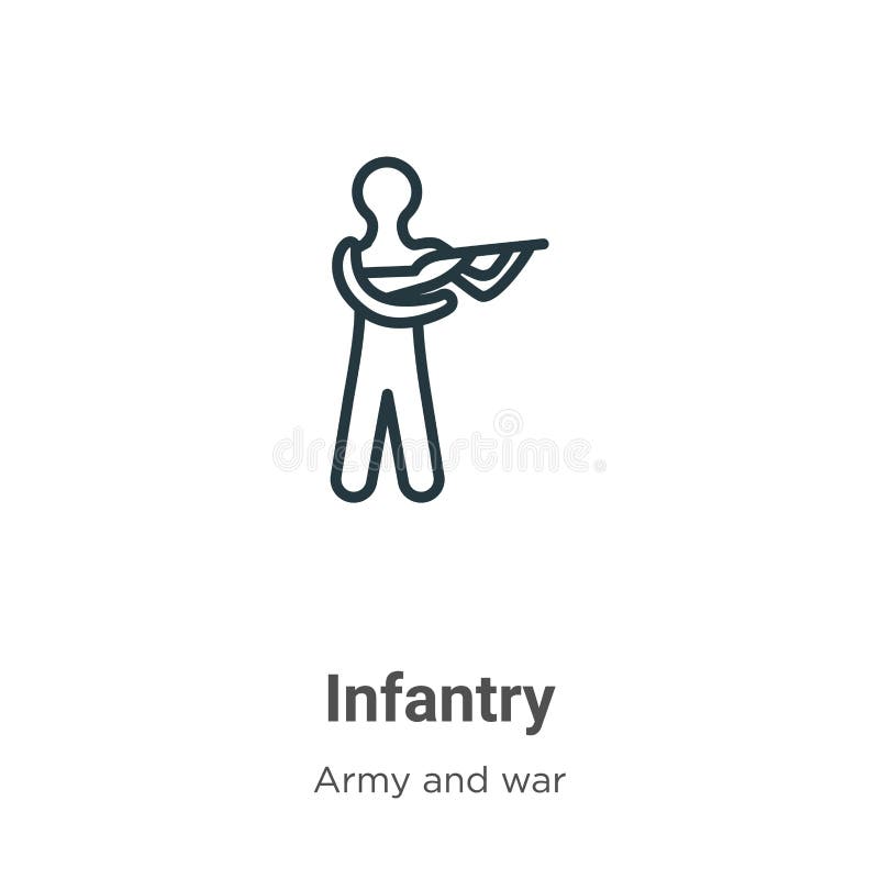 Infantry Icon in Filled, Thin Line, Outline and Stroke Style. Vector ...