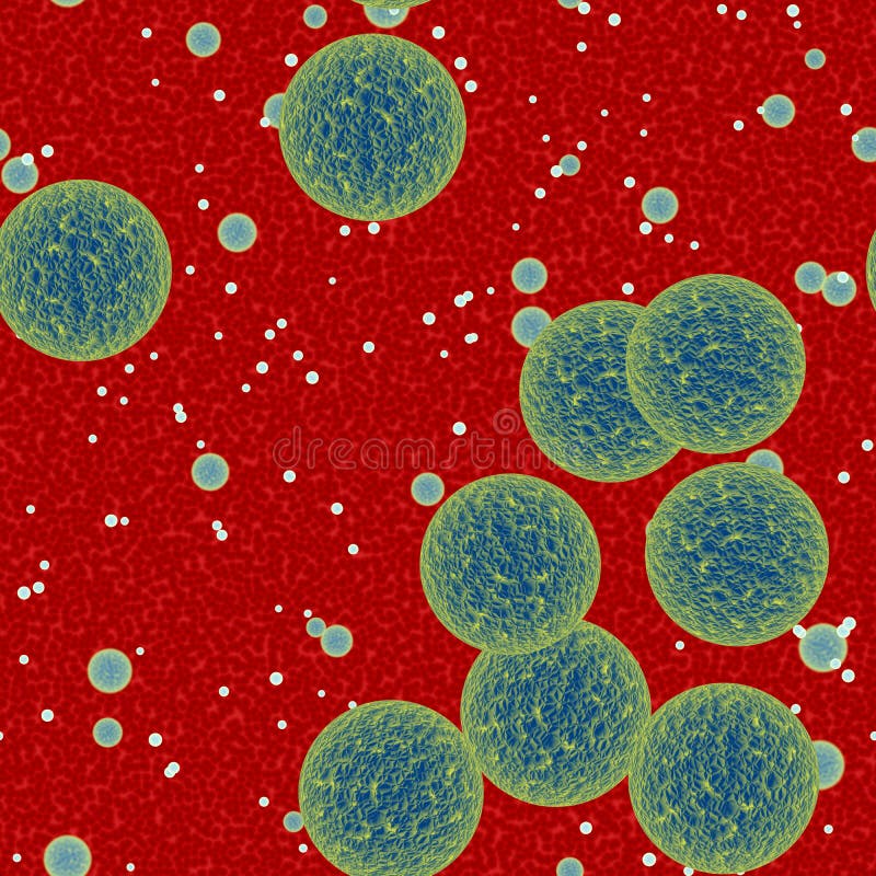 Infected Blood Flowing through Veins Stock Photo - Image of microcosmic ...