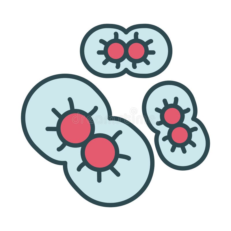 Infected Cells Microscopic Observation, 3d Rendering Stock Illustration ...