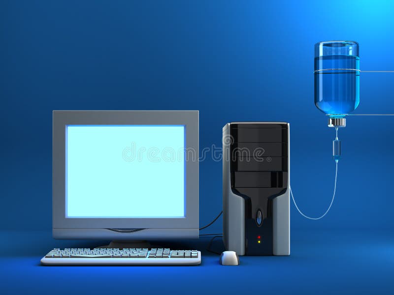 Sick Computer stock illustration. Illustration of keyboard - 473149