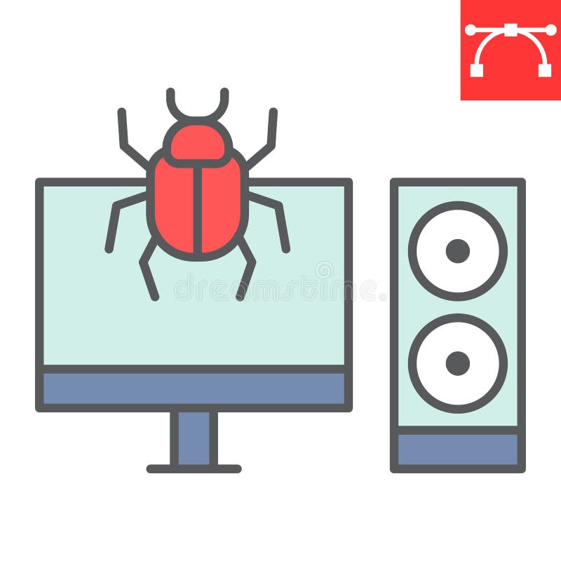 Infected computer stock illustration. Illustration of memory - 1212498