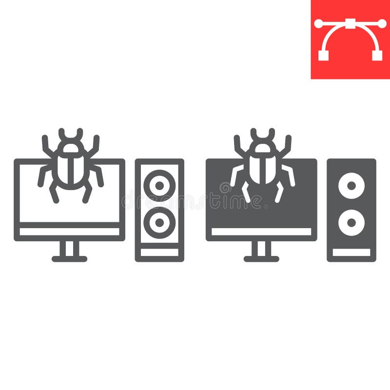 Infected computer stock illustration. Illustration of protection - 1212472