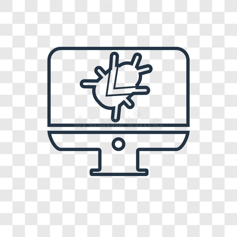 Infected Concept Vector Linear Icon Isolated on Transparent Back Stock ...