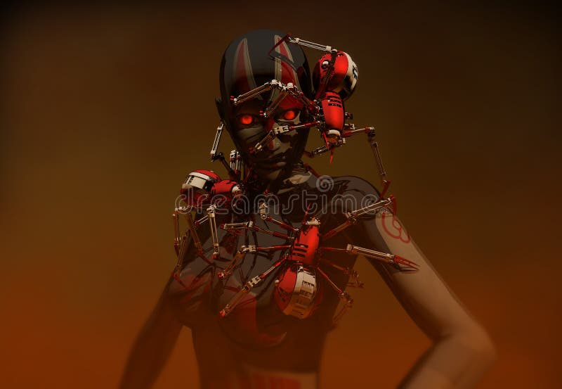 Mechanical spider stock illustration. Illustration of smart - 6827626