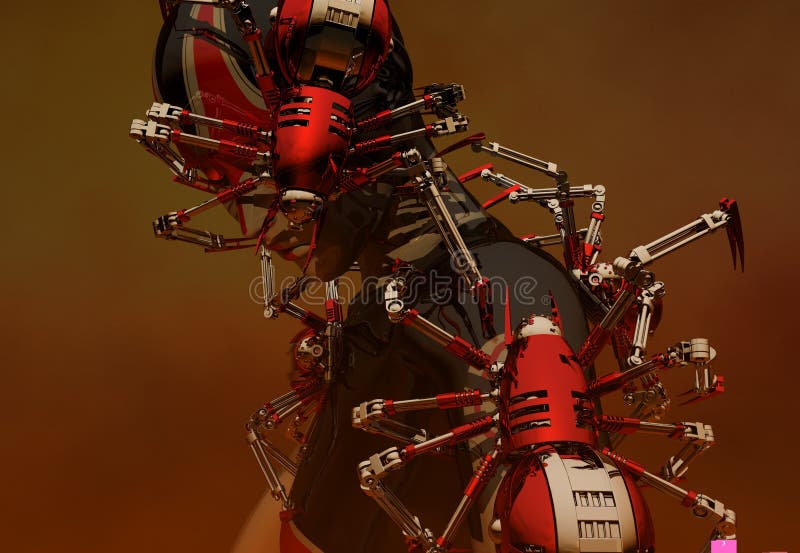 Robot spider stock illustration. Illustration of cyberspace - 44778523