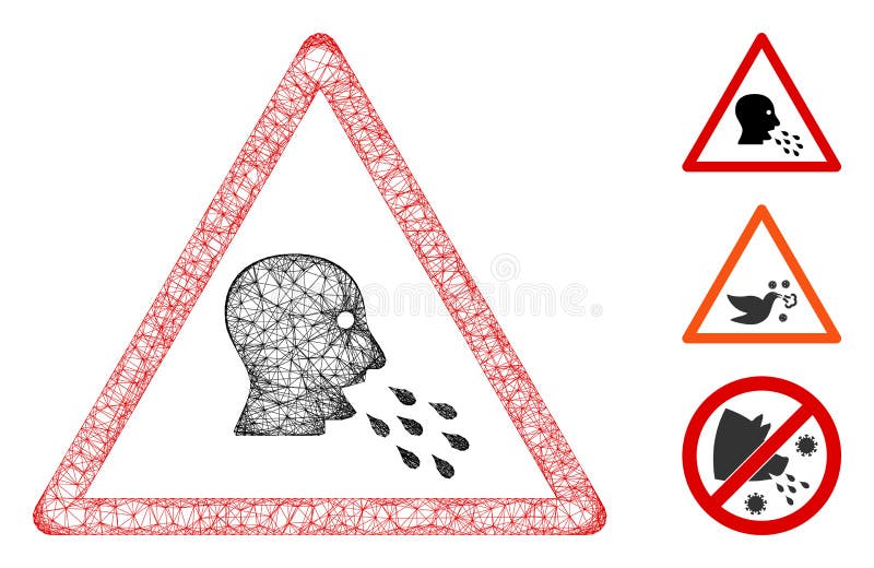 Infected Patient Warning Polygonal Web Vector Mesh Illustration Stock ...