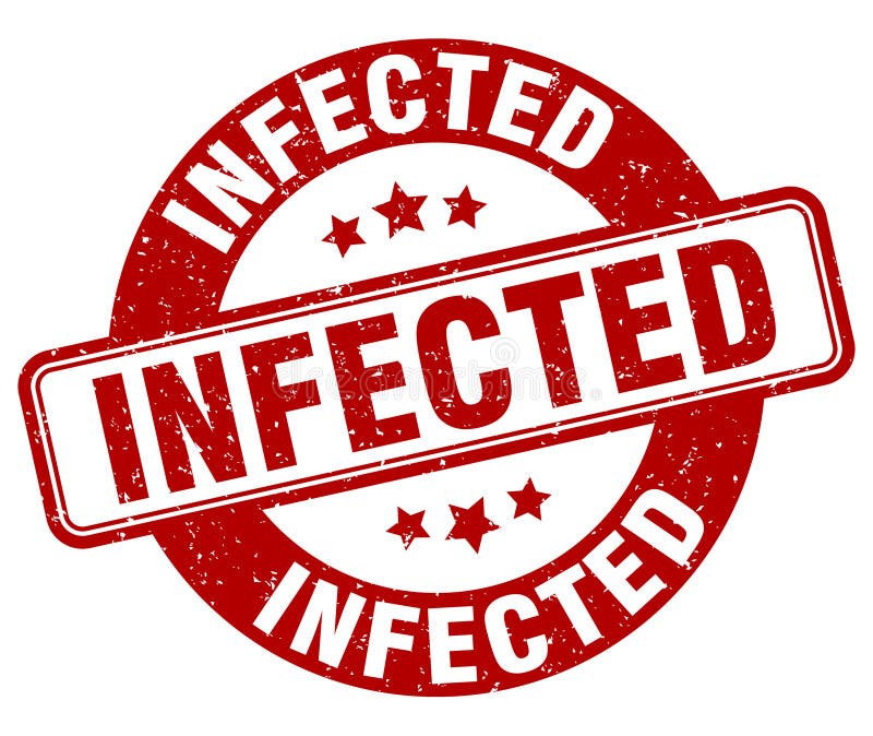 Infected Stamp. Infected Label. Round Grunge Sign Stock Vector ...