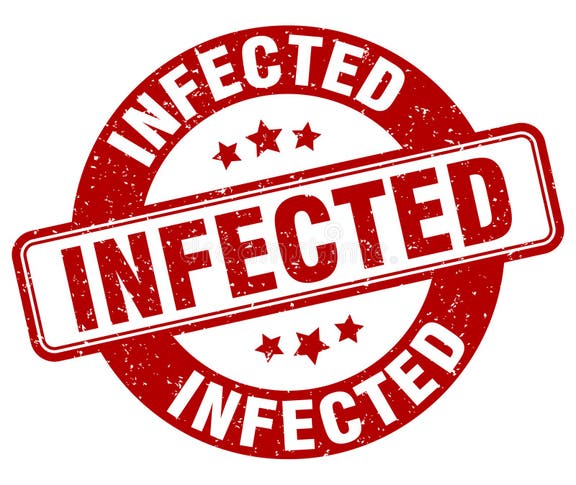 Infected Stamp. Infected Label. Round Grunge Sign Stock Vector ...