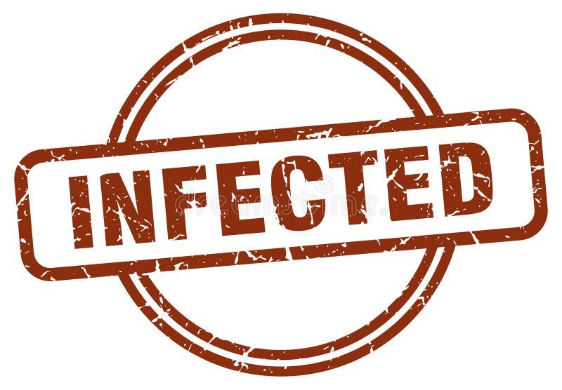 Infected Stamp. Infected Round Vintage Grunge Label Stock Vector ...