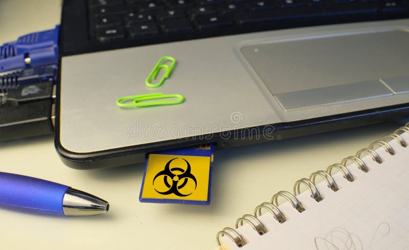 Infecting a Laptop with a Computer Virus Via a Memory Card, Computer ...