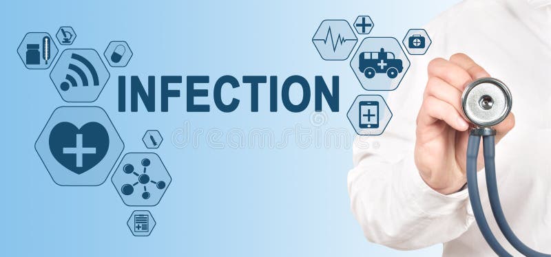 INFECTION Concept on Interface Touch Screen. Doctor Stock Image - Image ...