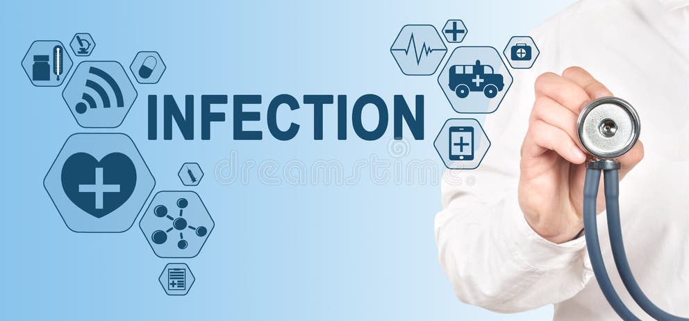 INFECTION Concept on Interface Touch Screen. Doctor Stock Image - Image ...
