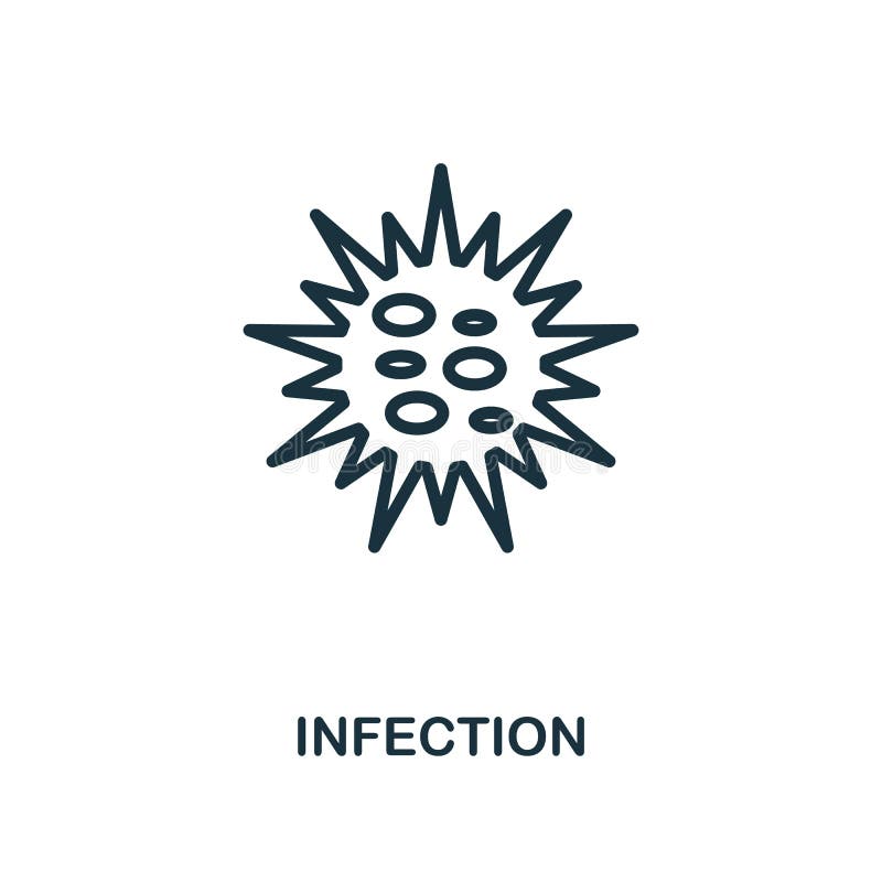 Infection Icon Outline Style. Thin Line Creative Infection Icon for ...