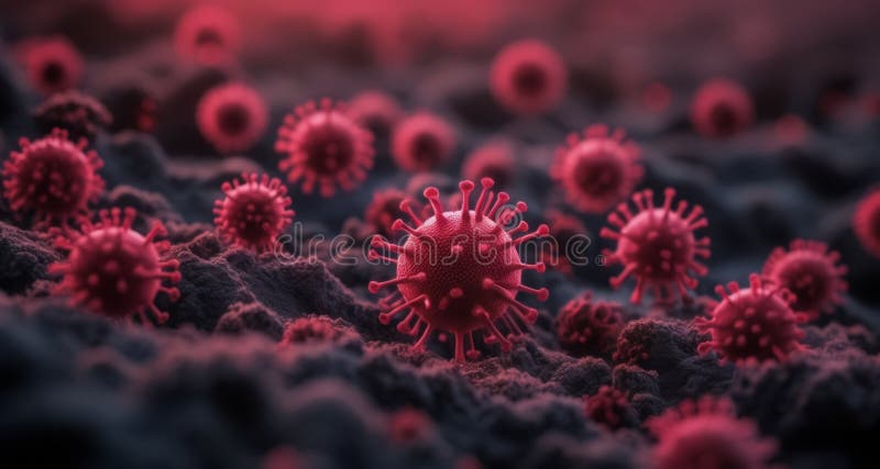 Infection Outbreak - a Close-up View of a Virus S Rapid Spread Stock ...