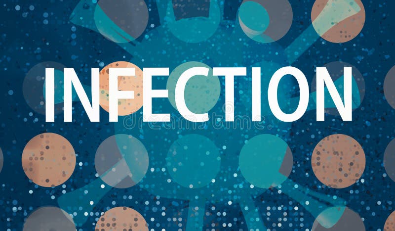 Infection Theme with Abstract Dots Background Stock Illustration ...