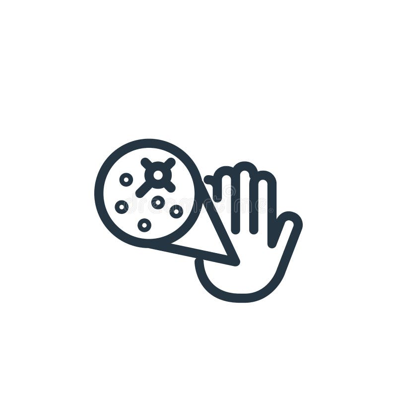 Infection Vector Icon Isolated on White Background. Outline, Thin Line ...