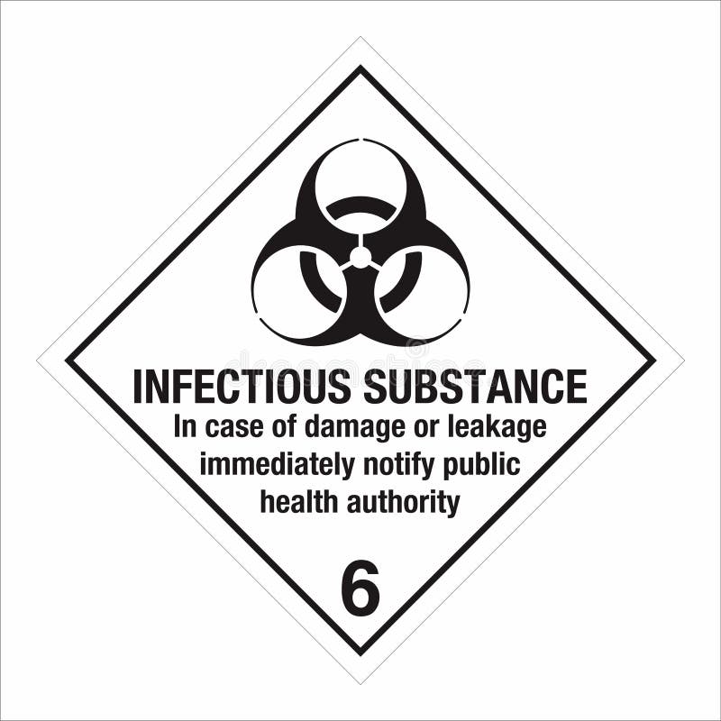 Hazardous HAZMAT Material Label IATA Transportation Infectious ...