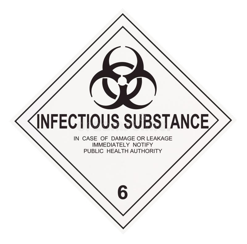 Infectious Substance Warning Label Stock Illustration - Illustration of ...