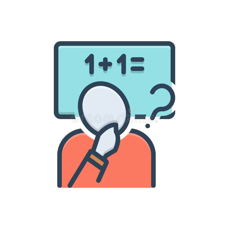 Color Illustration Icon for Inference, Guess and Conjecture Stock ...
