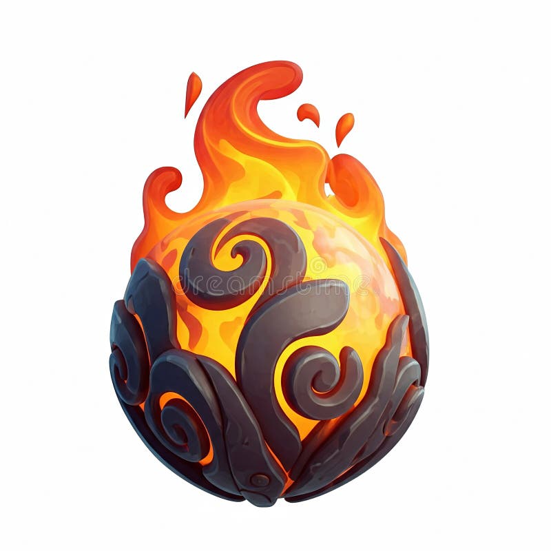 Infernal Flame Orb stock illustration. Illustration of vibrant - 358989052