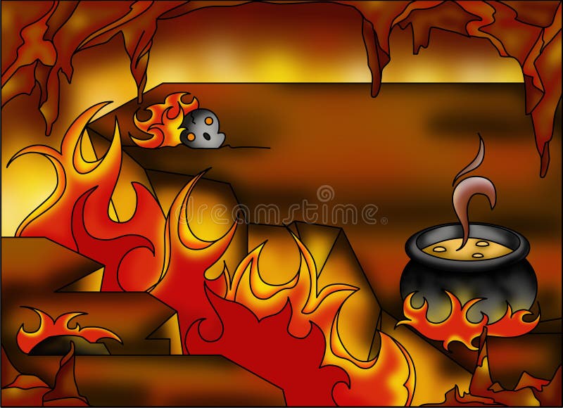 Inferno ilustração stock. Ilustração de religião, igreja - 1422572