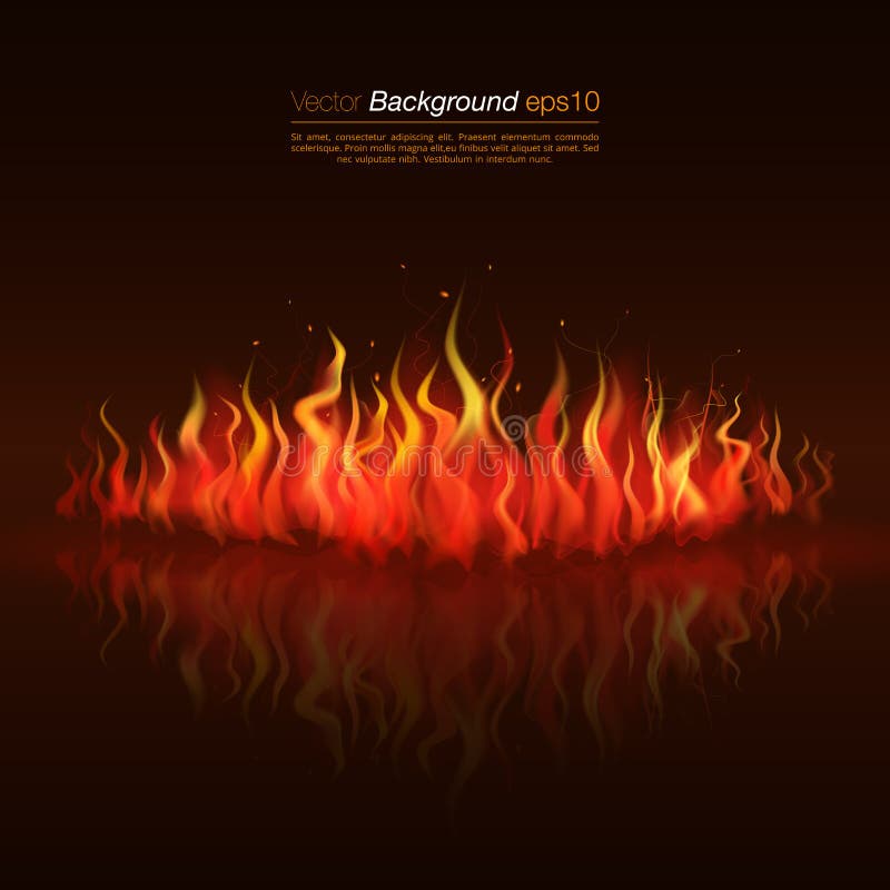 Red Burning Fire Flame Logo Set Design Vector Template Stock Vector ...